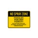 No Spray Zone Residential Area Plastic Sign