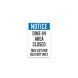 Dine In Area Closed Take Out & Delivery Only Plastic Sign