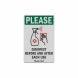 Disinfect Before & After Each Use Decal (Reflective)