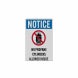 OSHA Notice No Propane Cylinders Allowed Decal (Reflective)