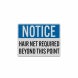 OSHA Notice Hair Net Required Decal (Reflective)
