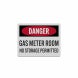 OSHA Danger Gas Meter Room Decal (Reflective)
