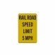 Railroad Speed Limit 5 MPH Decal (Reflective)
