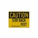 Write-On OSHA Caution Stay Back Decal (Reflective)