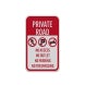 Private Road No Access Aluminum Sign (Reflective)