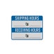 Write-On Shipping & Receiving Hours Aluminum Sign (Reflective)